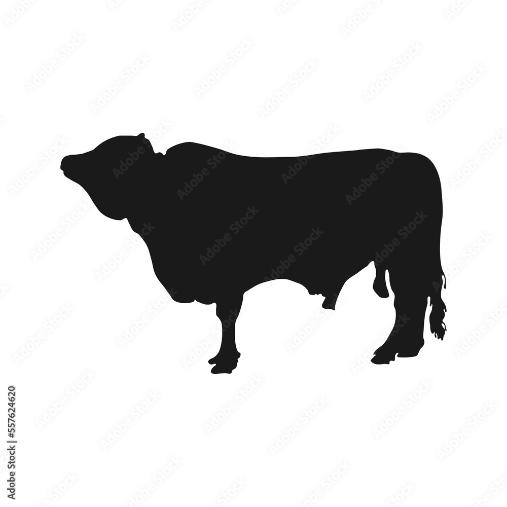 Super qurban cow silhouette vector illustration. Editable graphic ...