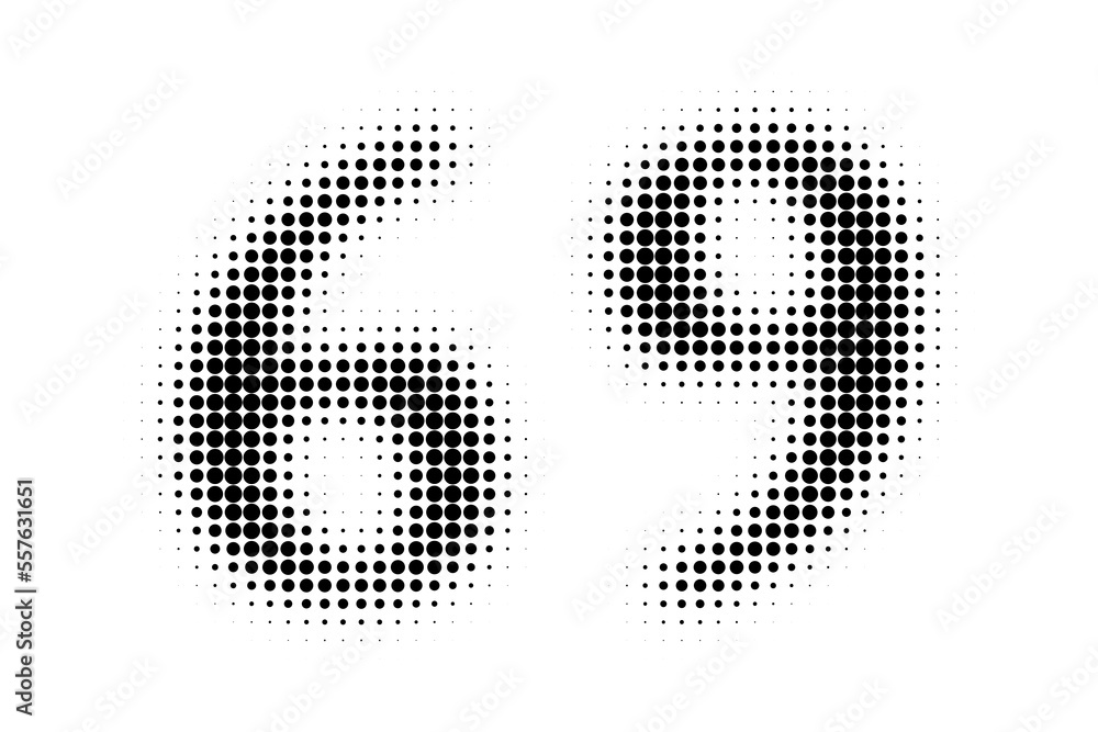 Number 69 Halftone. Pop art style. Halftone dotted backdrop. Design for ...