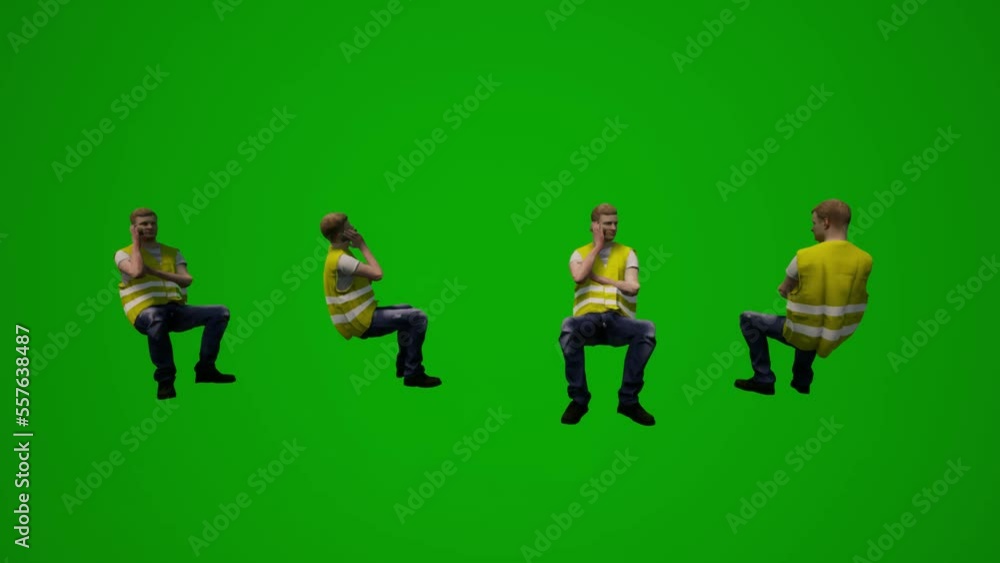 Vídeo do Stock: green screen, key, animation, avatar, 4k, view, stance ...