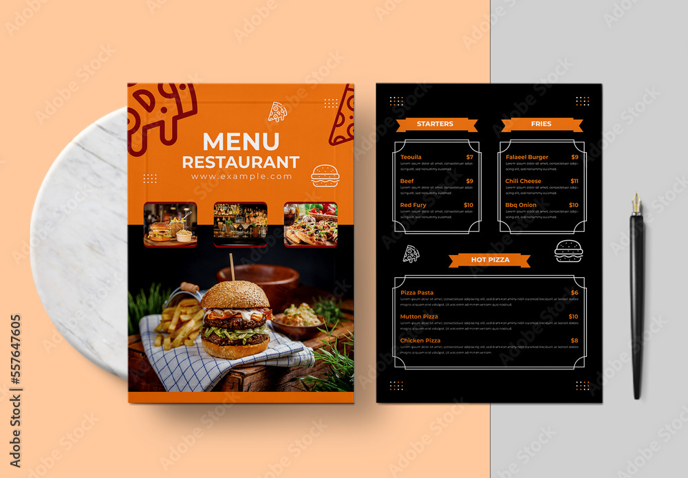 Food Menu Design Template Stock Template | Adobe Stock