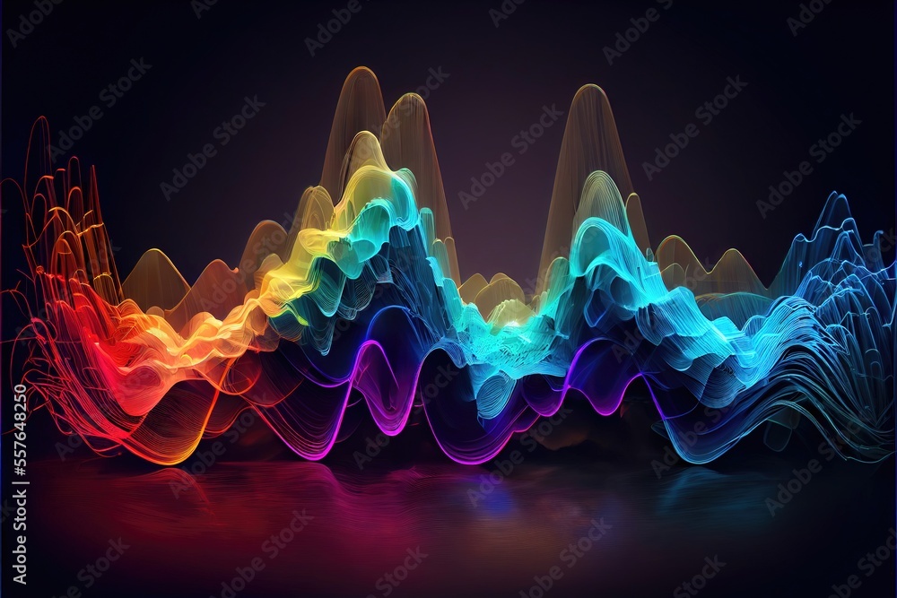 Colorful Sound Waves - Representing the sound and color spectrums, this ...