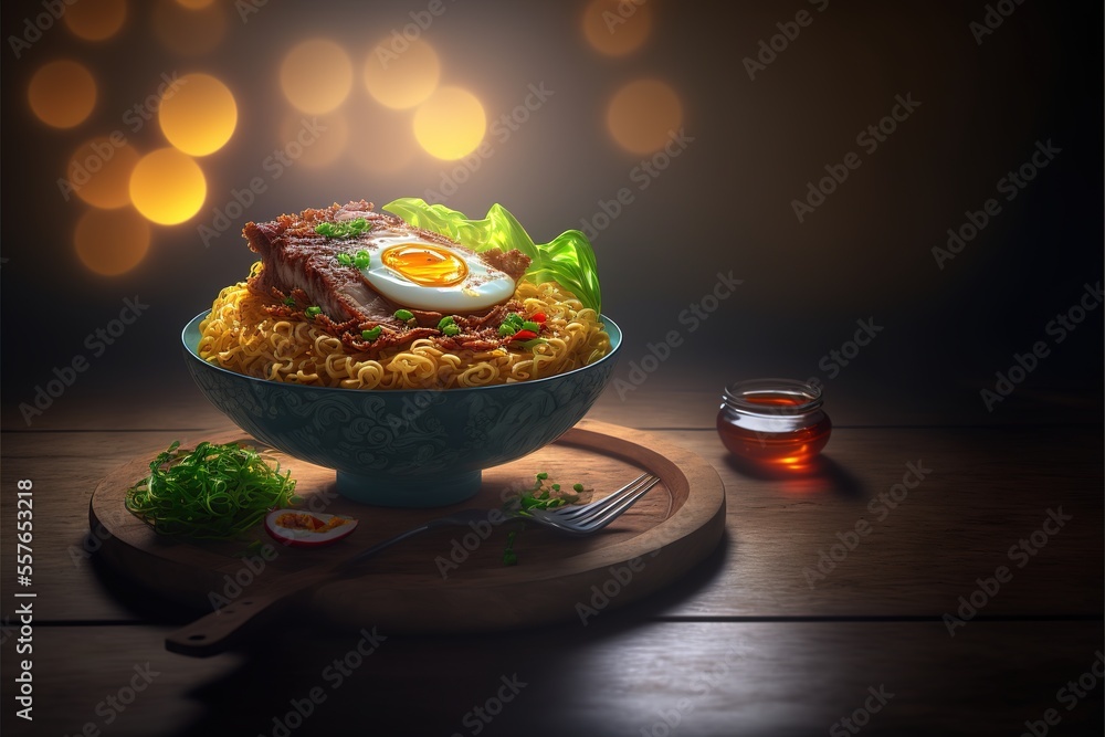 "Indomie: A Delicious Food Photography Illustration of Indomie Noodles ...