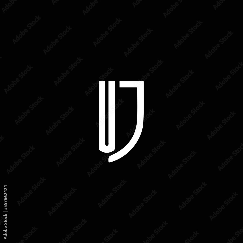 UJ UJ Logo Design, Creative Minimal Letter UJ UJ Monogram Stock Vector ...