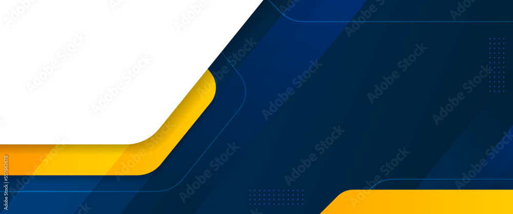 Yellow abstract banner vector design, template background with copy ...