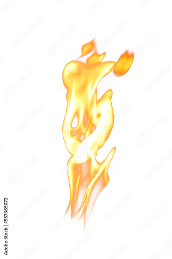 Poster Isolated real torch fire flame photograph with alpha channel ...