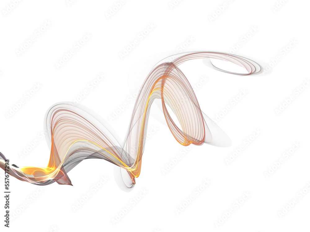 Transparent smoke, colored air plume. Fantastic plastic hi-tech ...