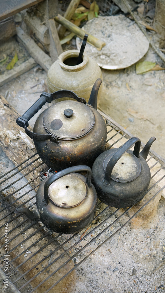 Indigenous water boiling of the Karen people in Thailand Stock Photo ...