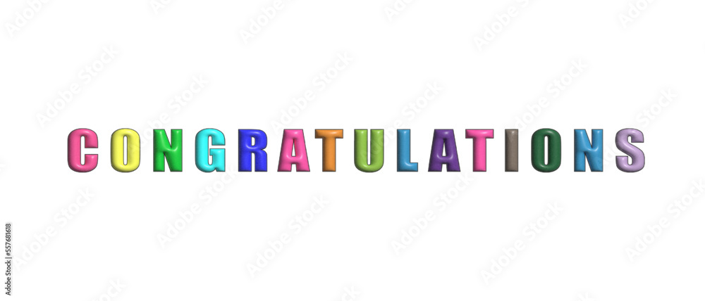 congratulations text 3d colorful letters. Business Presentation ...