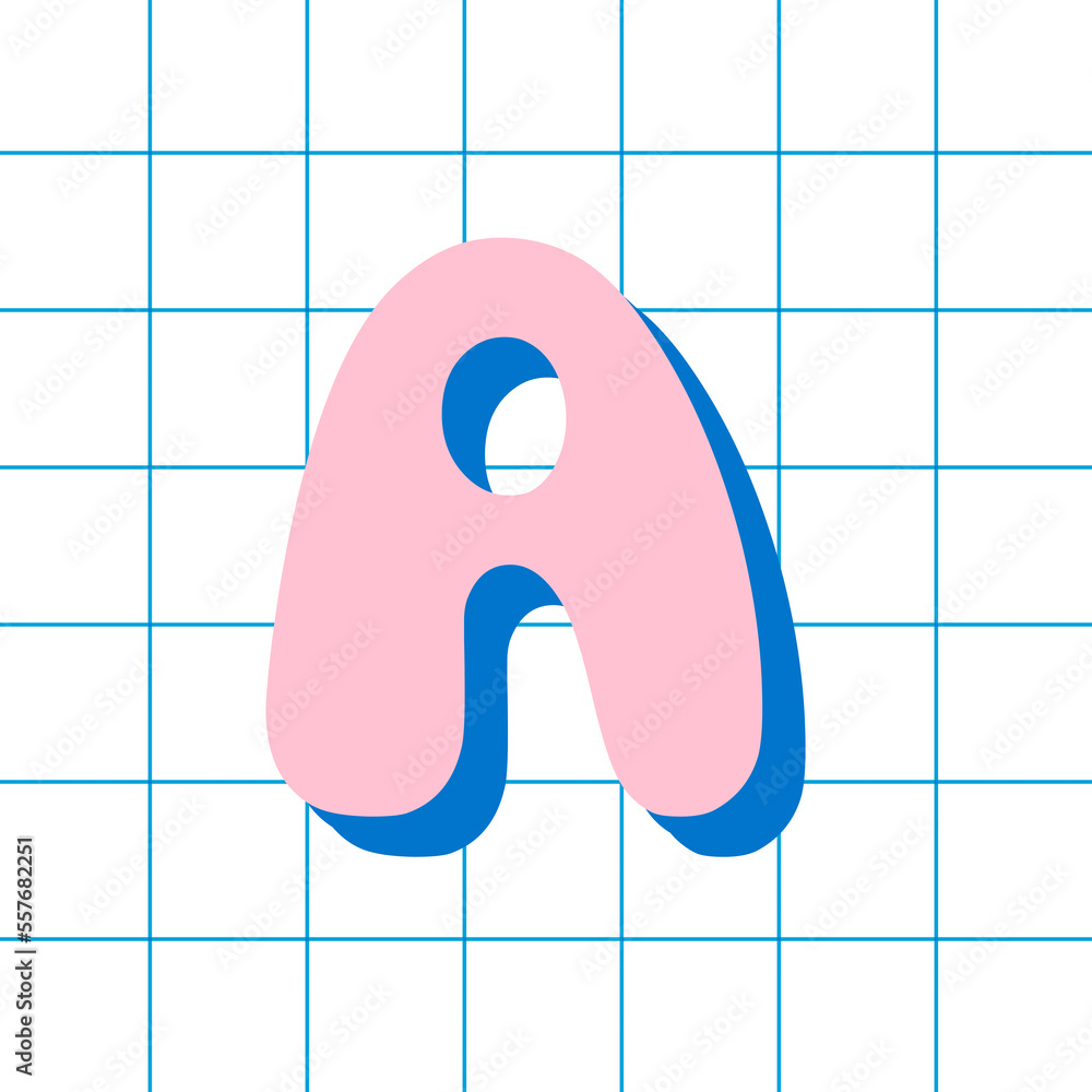 Hand drawn doodle uppercase letter A. Capital letters modern design ...