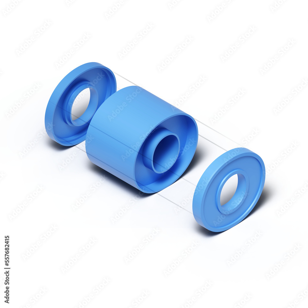 Photo Isometric 3d rendering alphabet letter O isolated on transparent ...