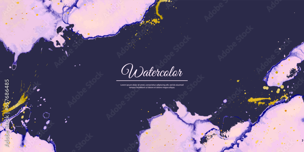 Vector illustration. Watercolor paints. Abstract contemporary aesthetic ...