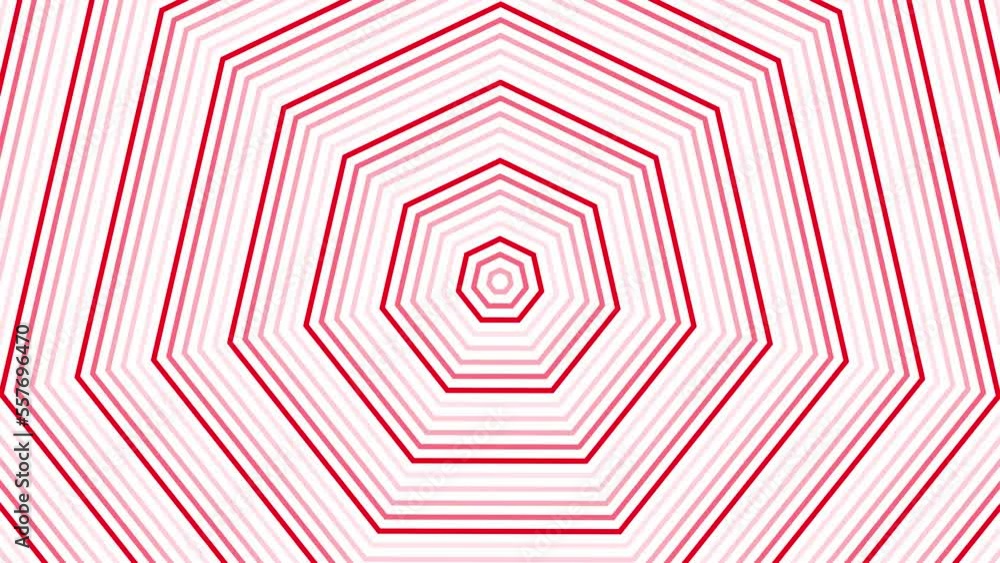 Red heptagon star simple flat geometric on white background loop ...