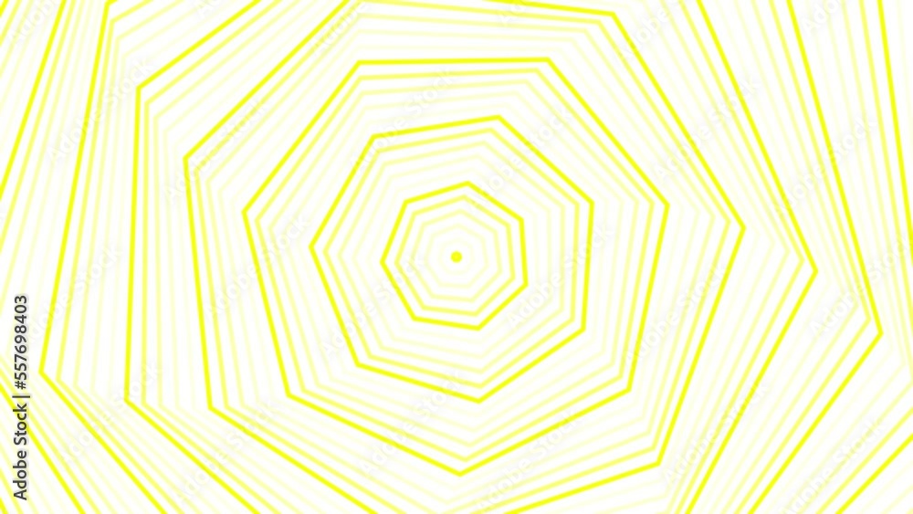 Yellow spin heptagon star simple flat geometric on white background ...