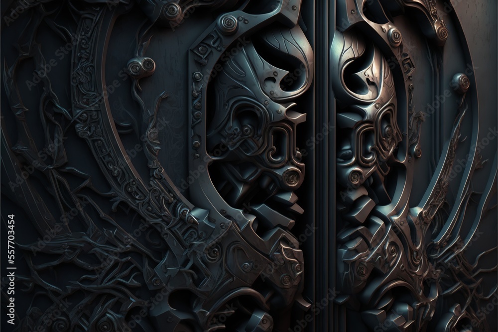 Futuristic biomechanical sci-fi texture wall panel armored hull Stock ...