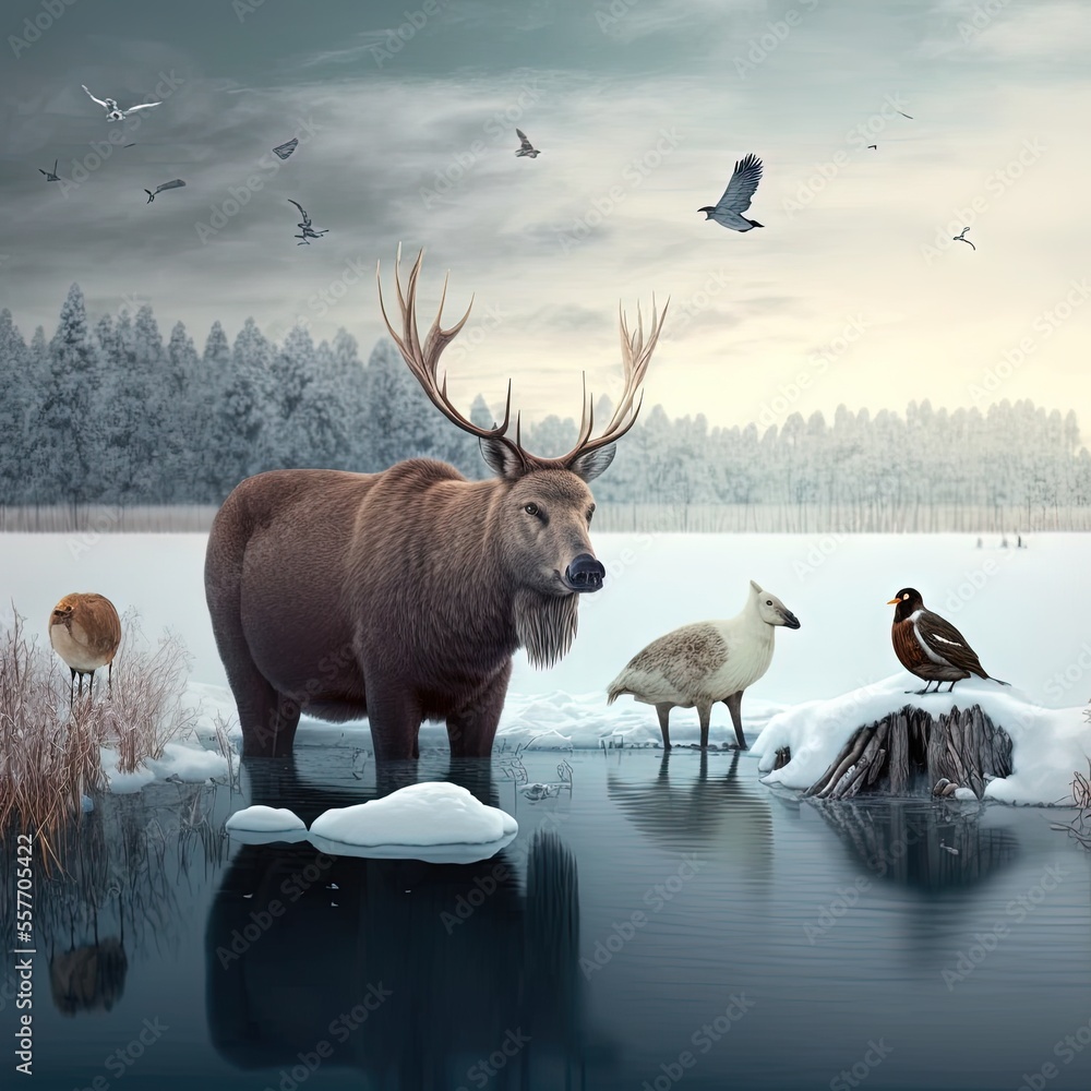 Animals Card Poster Texture Background Wallpaper Art For Print On ...
