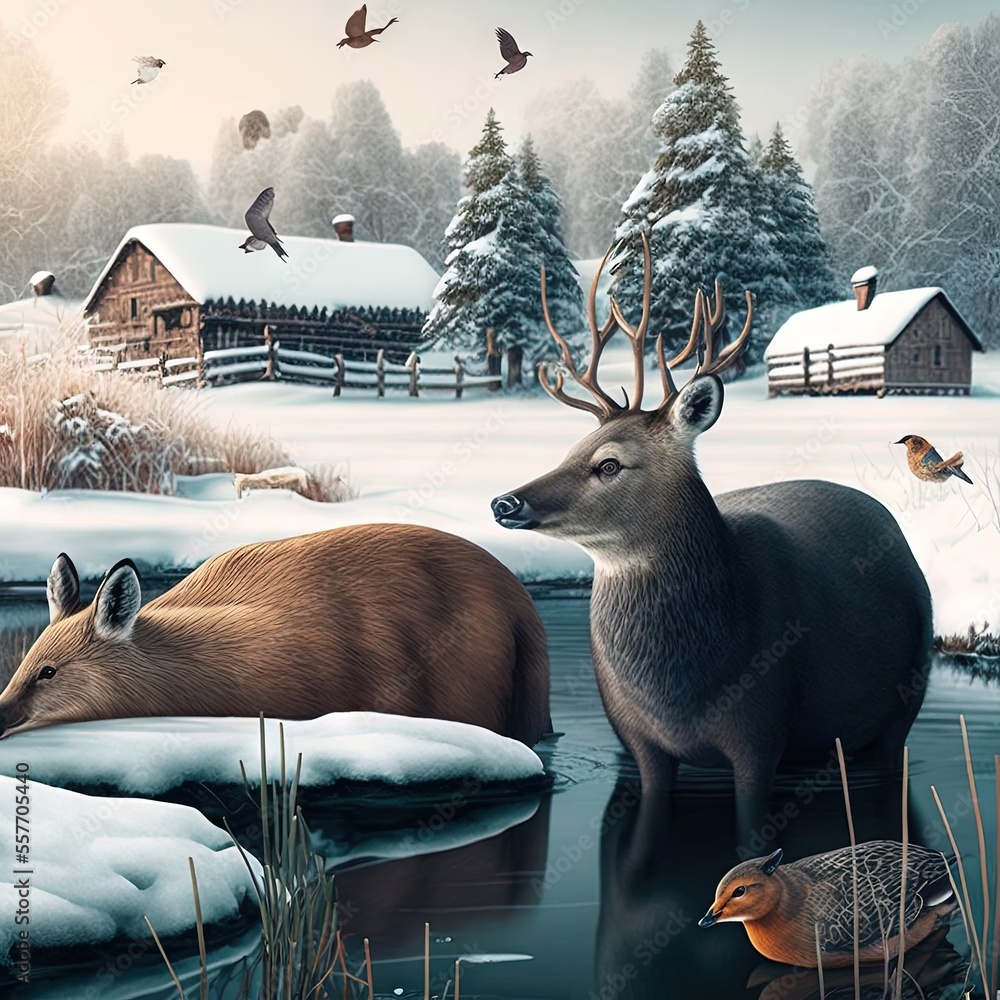 Animals Card Poster Texture Background Wallpaper Art For Print On ...