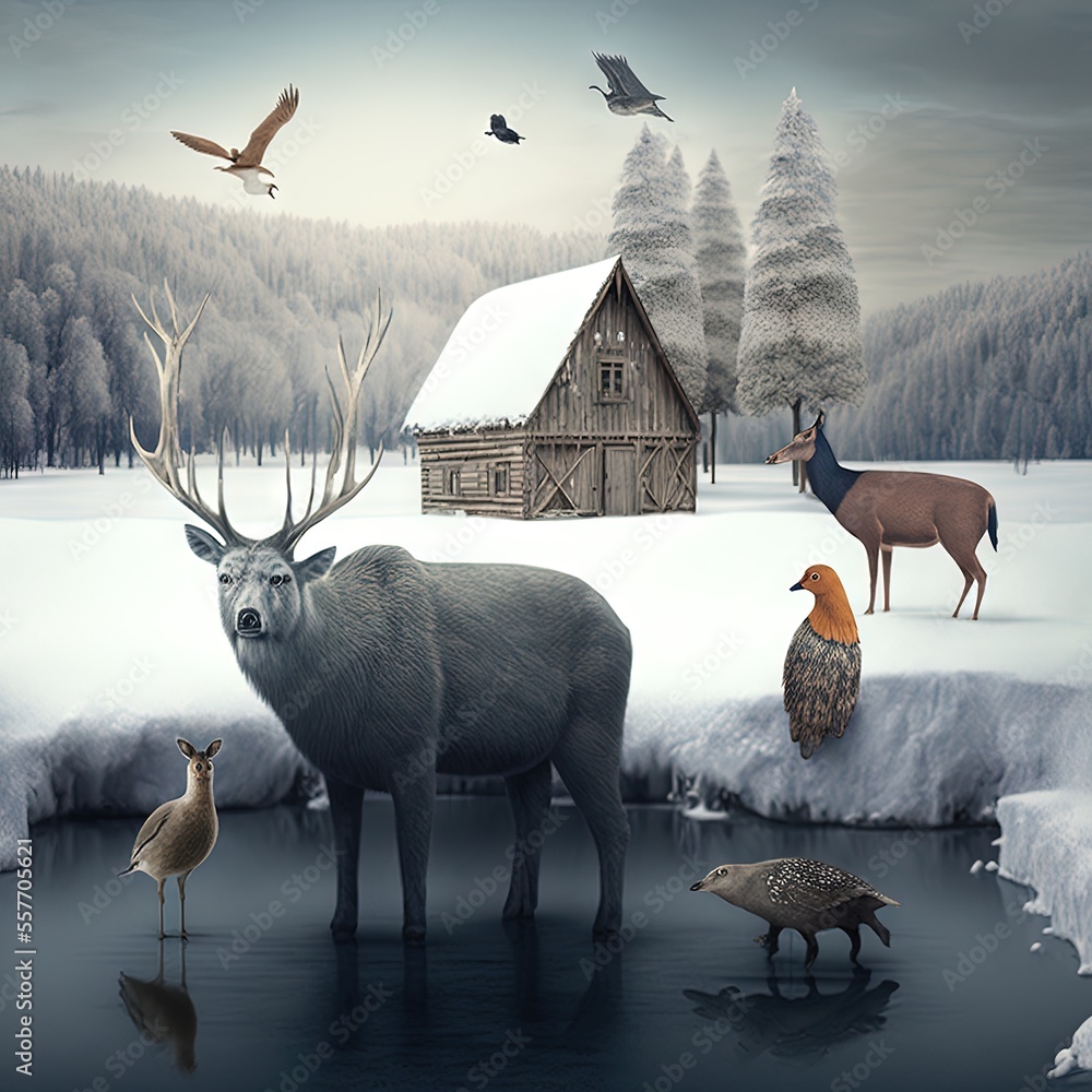 Animals Card Poster Texture Background Wallpaper Art For Print On ...
