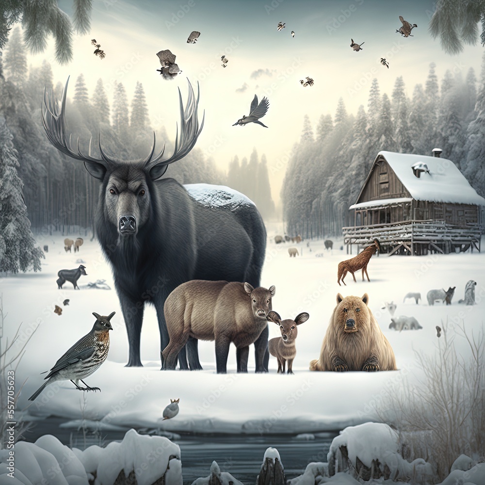 Animals Card Poster Texture Background Wallpaper Art For Print On ...