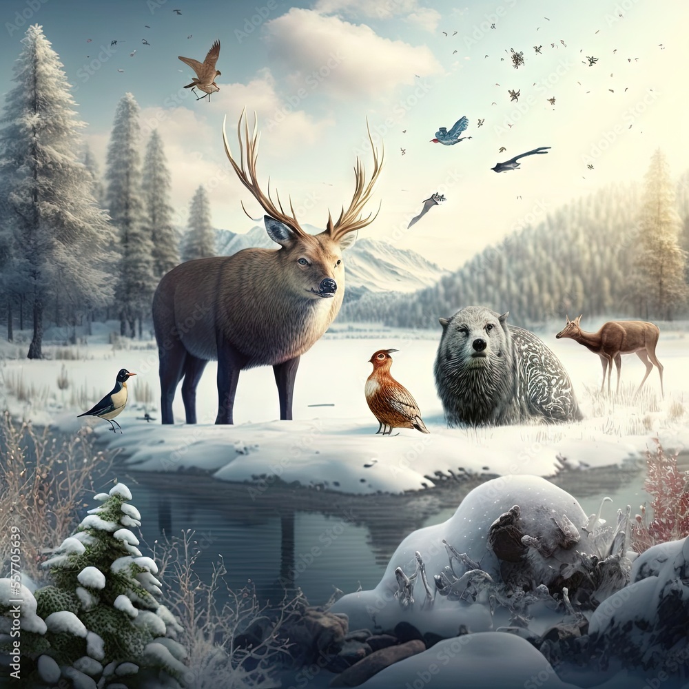 Animals Card Poster Texture Background Wallpaper Art For Print On ...