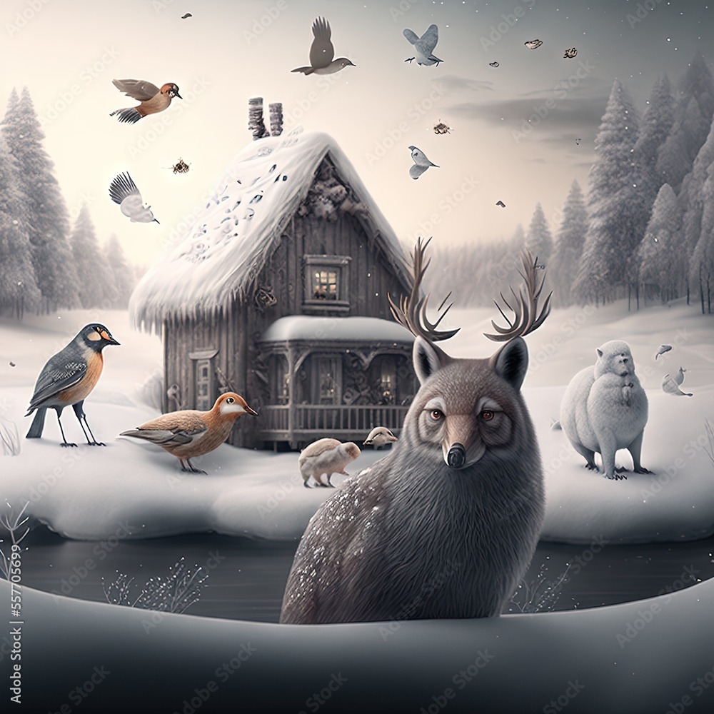 Animals Card Poster Texture Background Wallpaper Art For Print On ...