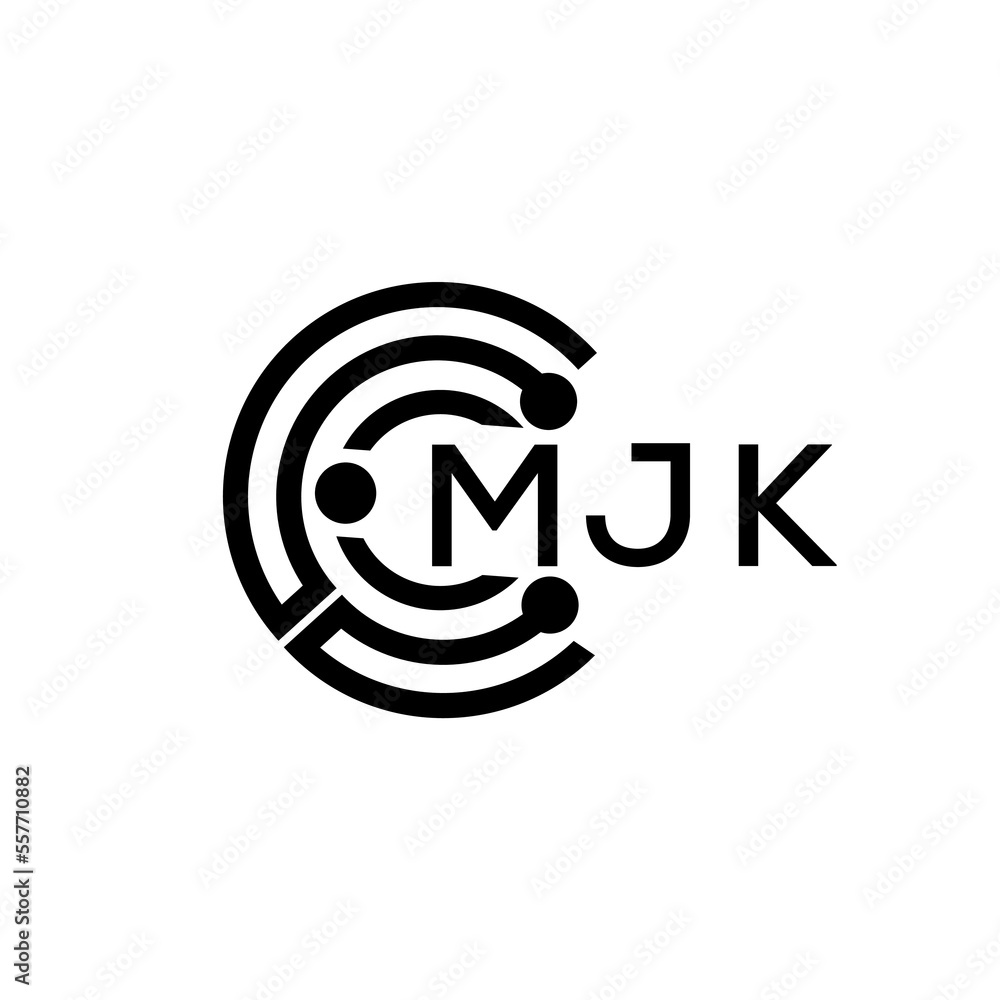 MJK letter logo design.MJK creative initials monogram vector letter ...