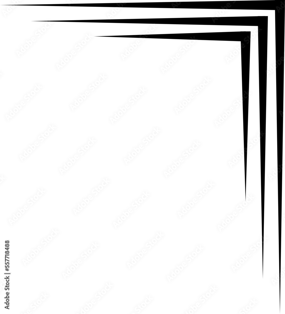 Vetor de black line corner, border, frame decoration do Stock | Adobe Stock