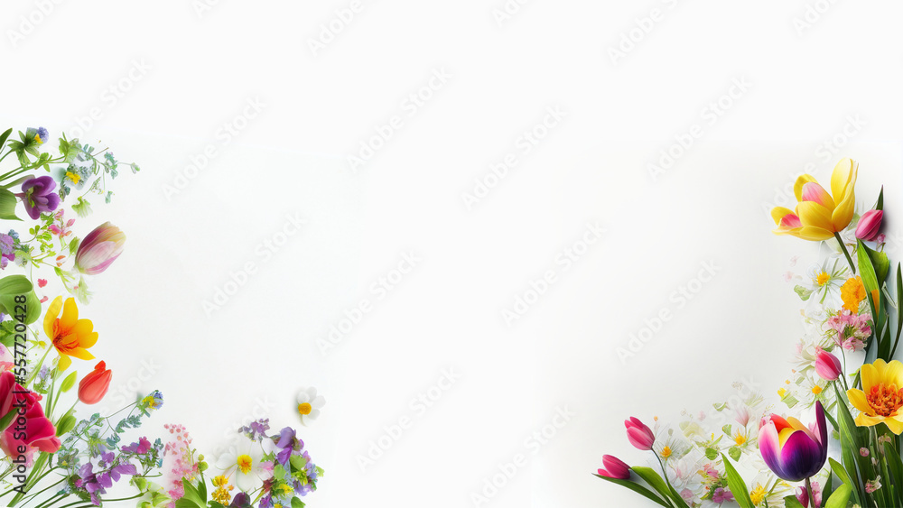 Beautiful spring flower background/wallpaper, generative ai, digital ...
