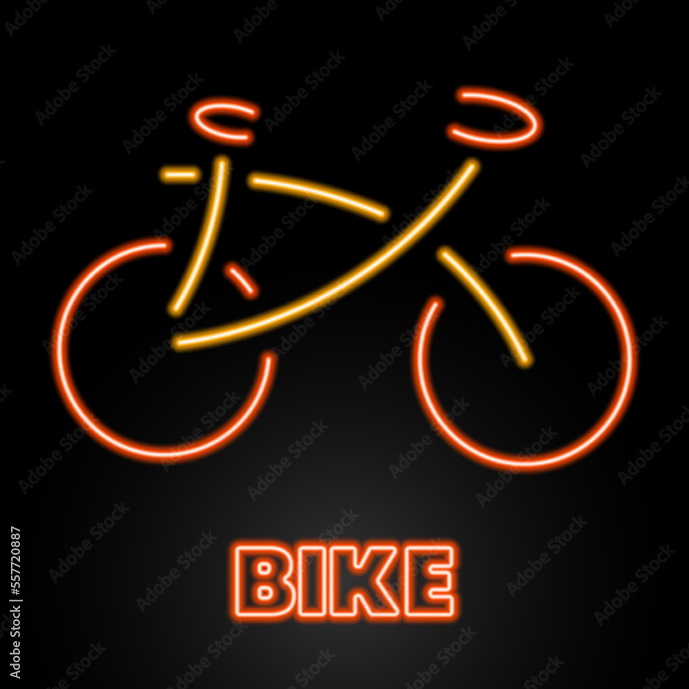 bike neon sign, modern glowing banner design, colorful modern design ...