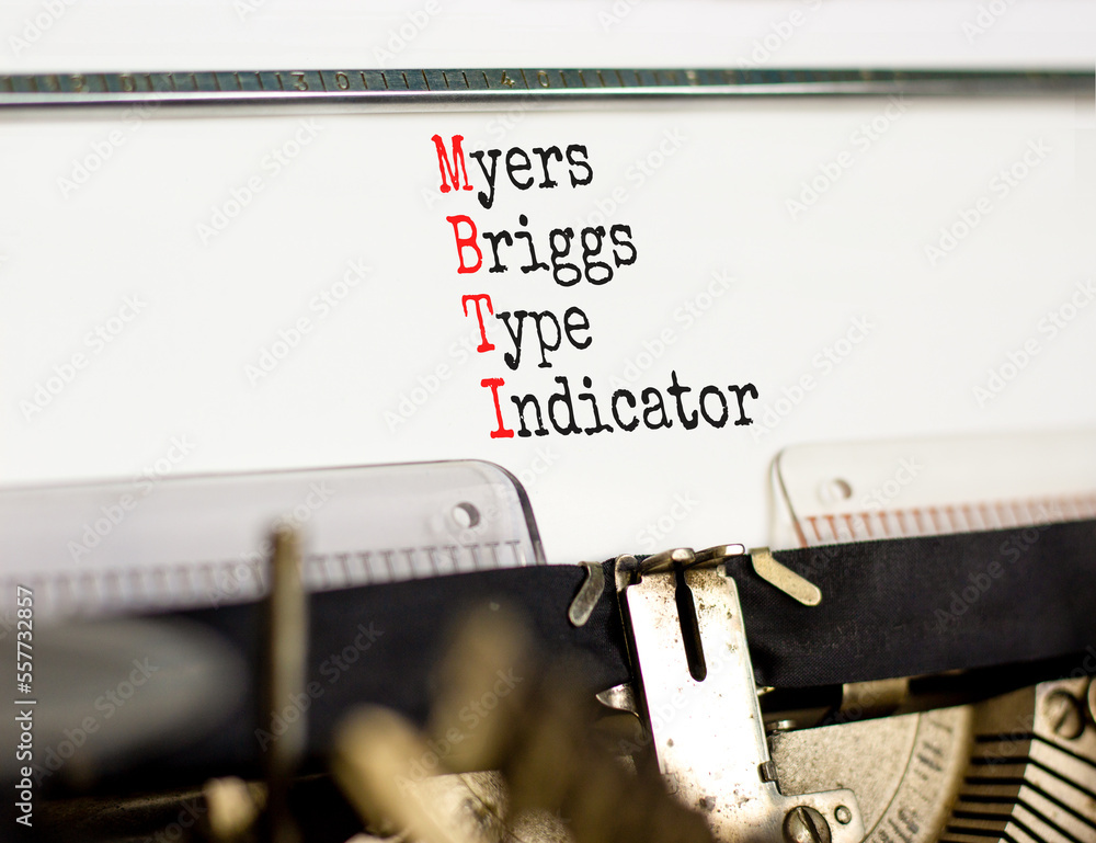 MBTI Myers Briggs type indicator symbol. Concept words MBTI Myers ...