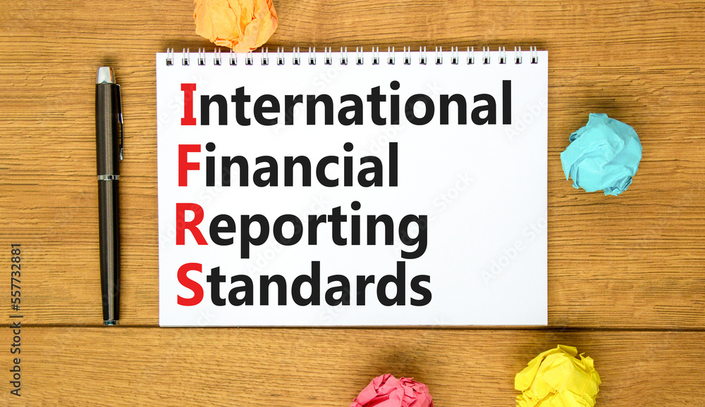 IFRS symbol. Concept words IFRS international financial reporting ...
