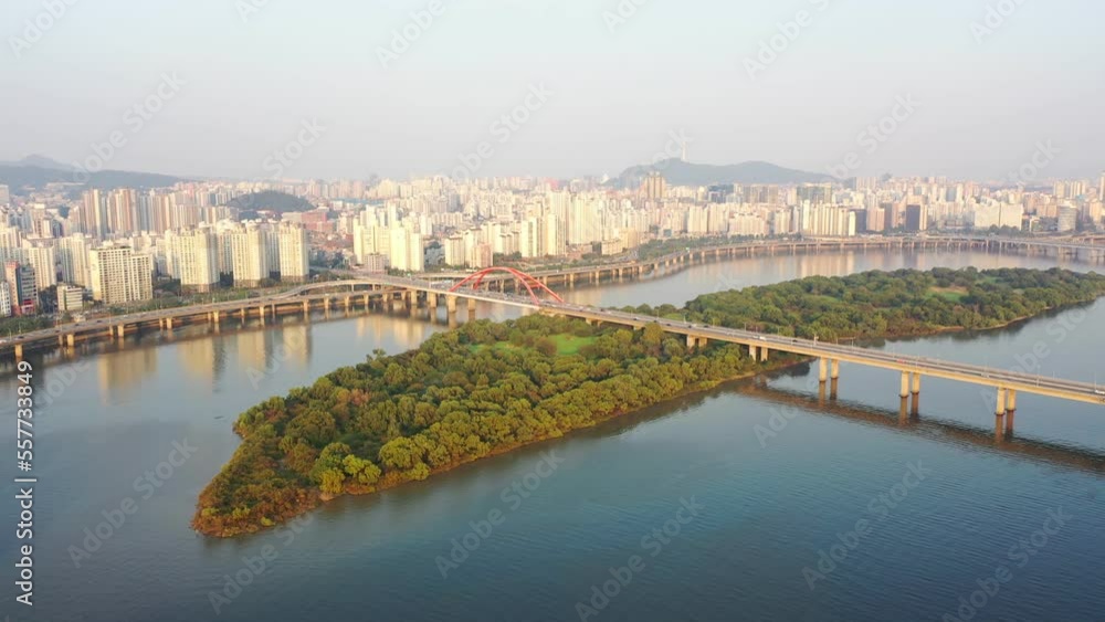 [korea drone footage] Han river landscape, Korea, Seoul, Yeouido, Mini ...