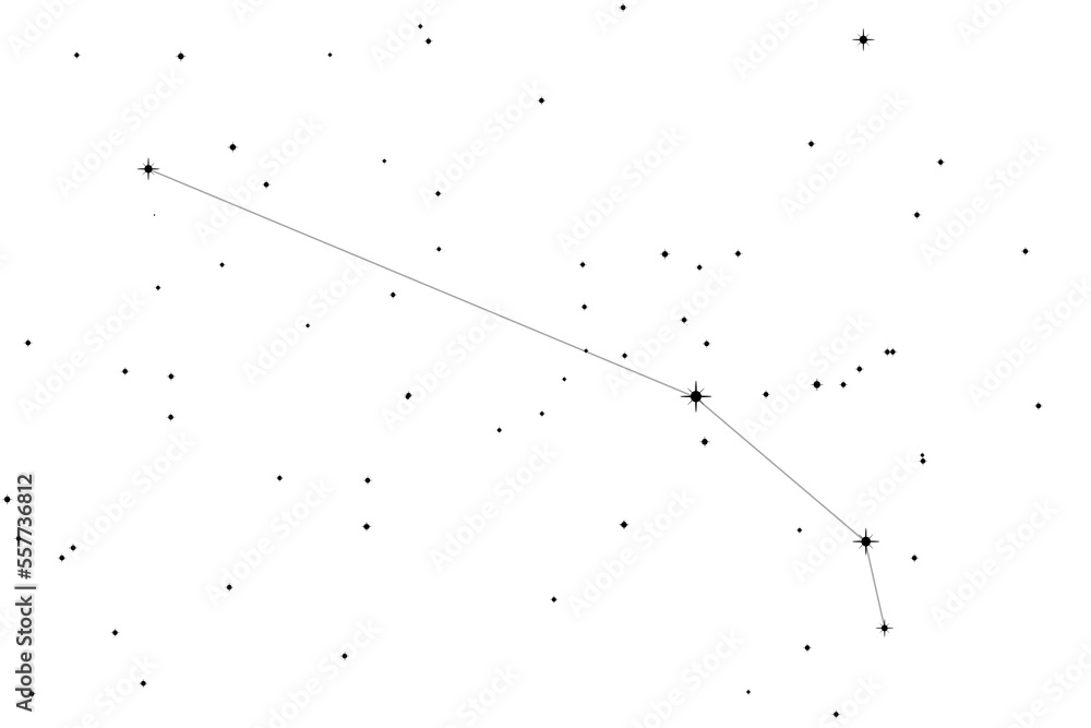 Simple astronomical illustration of the constellation Aries (the Ram ...