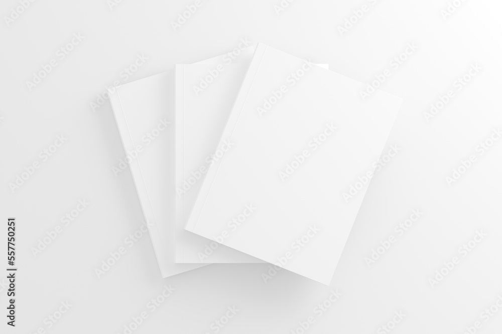 US Letter Softcover Book Cover White Blank Mockup Stock Illustration ...