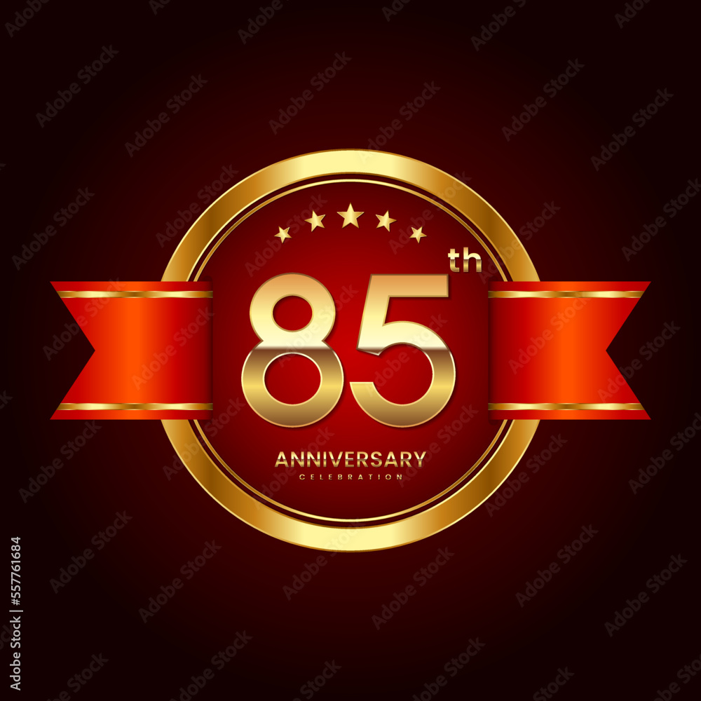 85th Anniversary. Anniversary logo design with emblem style for ...