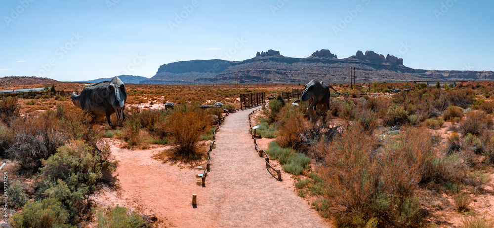Moab, Utah, USA - September 22, 2022: Allosaurus fragilis as well as ...