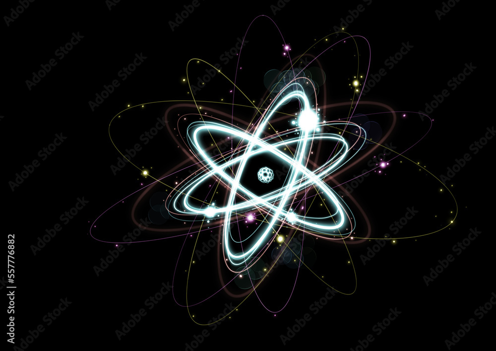 Electron, proton y neutron es la estructura atomica. Concepto de ...