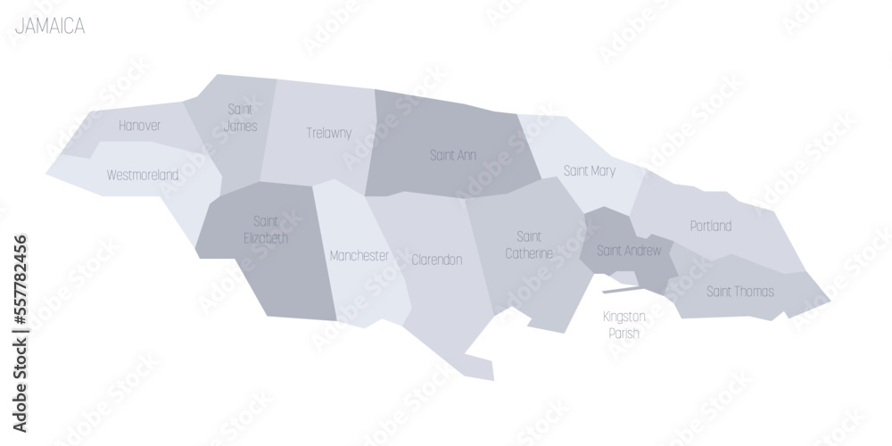 Jamaica map parish and capitals
