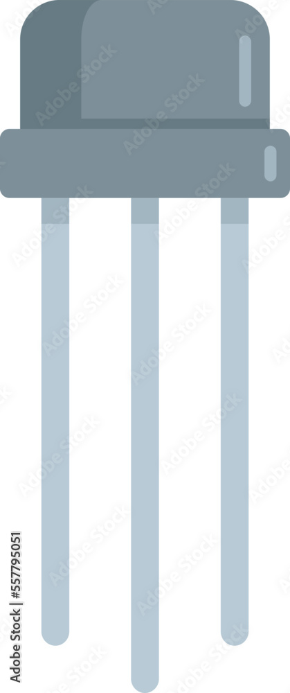 Electric voltage regulator icon flat vector. Power stabilizer. Diode ...