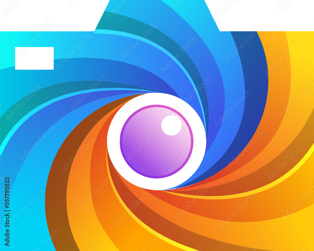 logo design 3D style colorful camera, logo photography studio ...