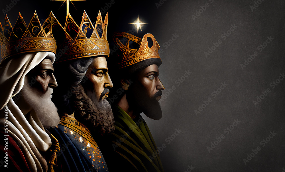 The three wise men portrait, melchior, caspar and balthazar Stock ...
