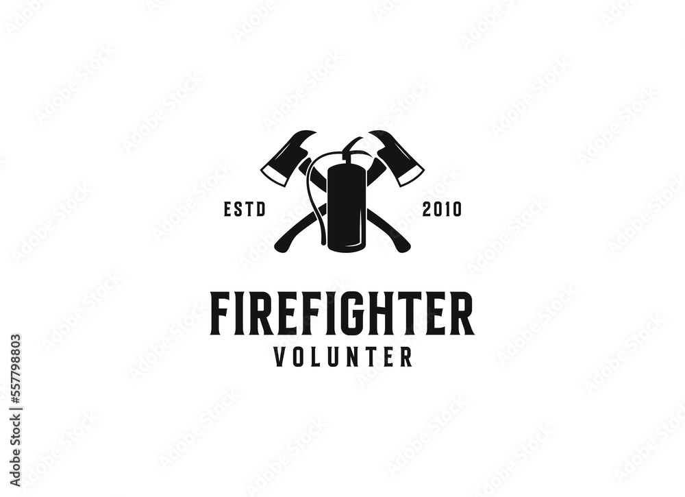 Fire department logos, modern and vintage style logo Stock Vector ...
