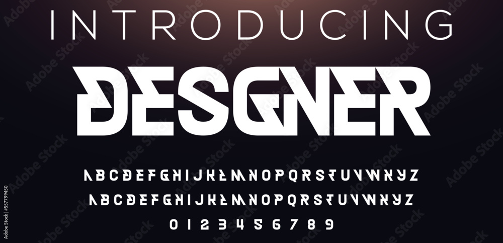 Luxury Minimal Modern Tech Alphabet Letter Fonts. Typography minimal ...