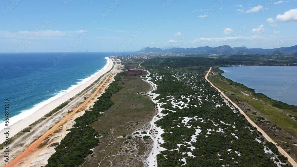 Aerial photo of Restinga de Maricá, Environmental Protection Area ...