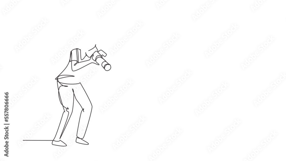 Animated self drawing of continuous line draw professional woman ...