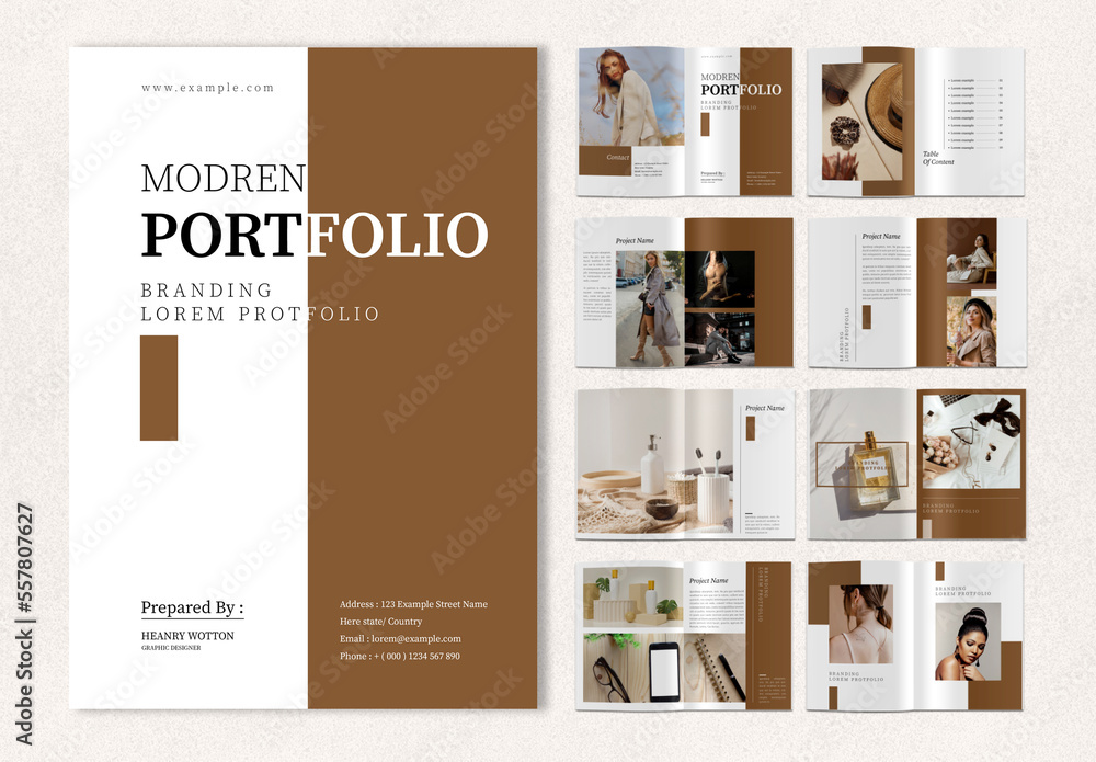 Design Protfolio Layout Stock Template | Adobe Stock