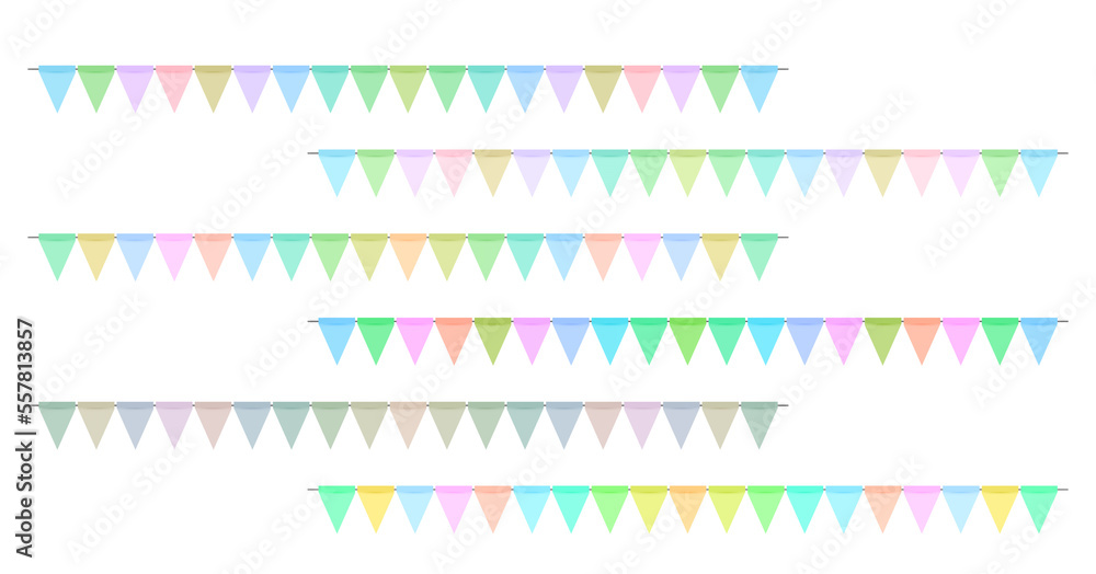 Party flag garland. Colorful festival flags png. Party flags on ...