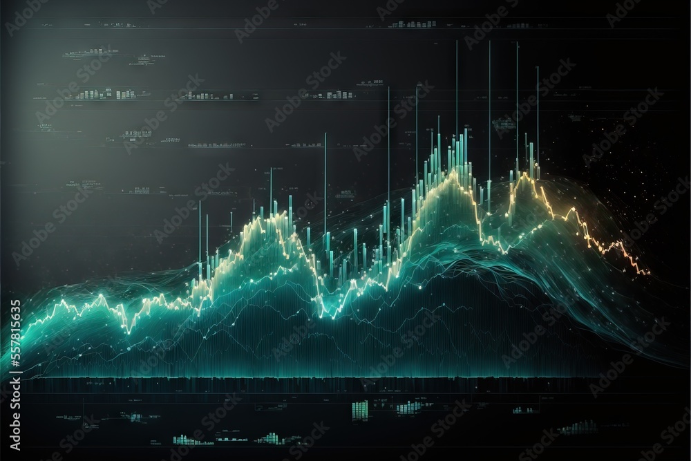 a digital image of a line graph with a mountain in the middle of the ...