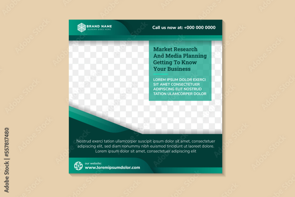 abstract modern template design with headline is market research and ...