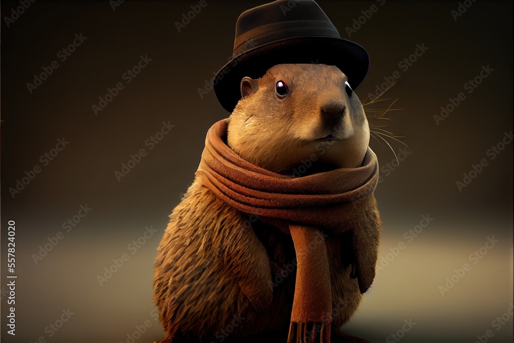 3D Anthropomorphized Groundhog - Groundhog Day is an annual American ...