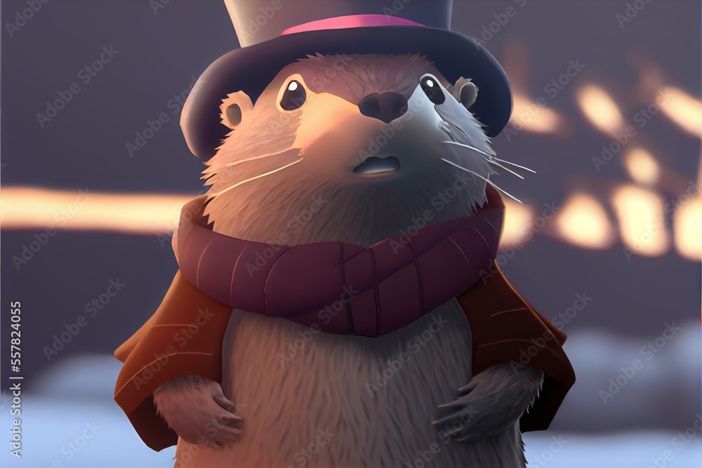 3D Anthropomorphized Groundhog - Groundhog Day is an annual American ...